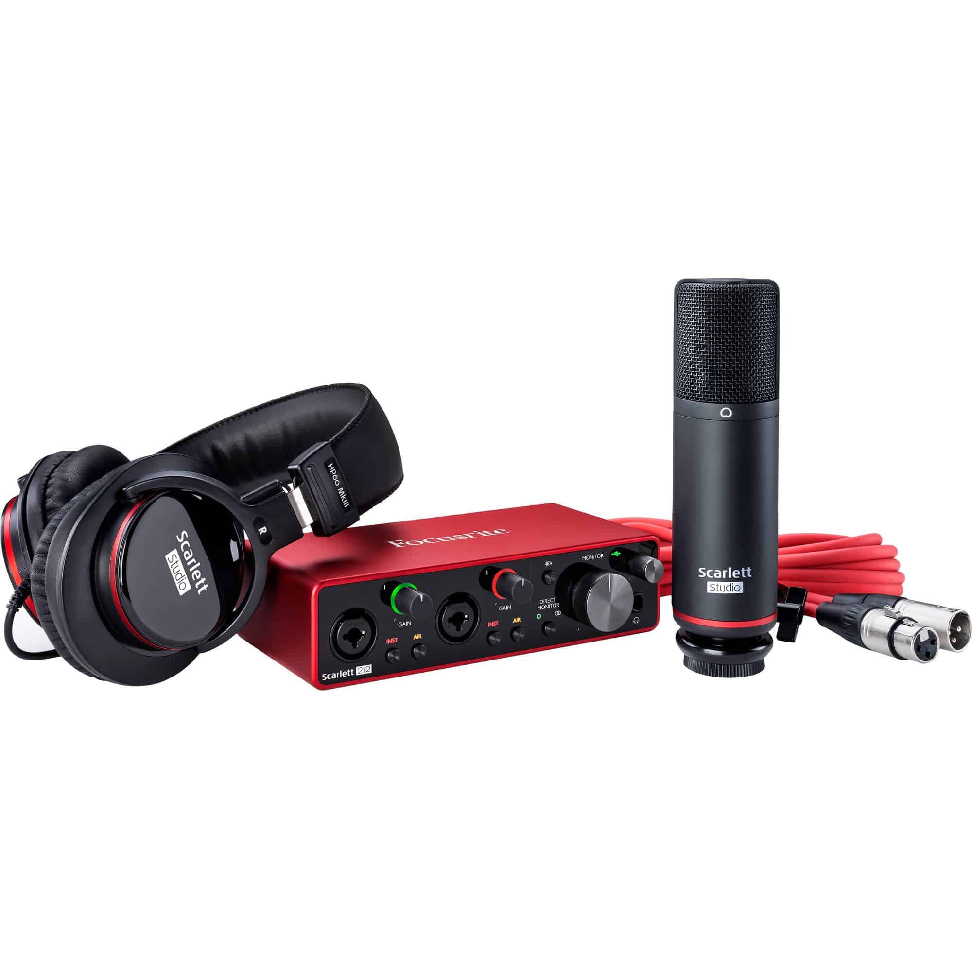 Focusrite STUDIOPACKMK3 Scarlett Studio Pack - 2i2 3rd Gen USB Audio ...